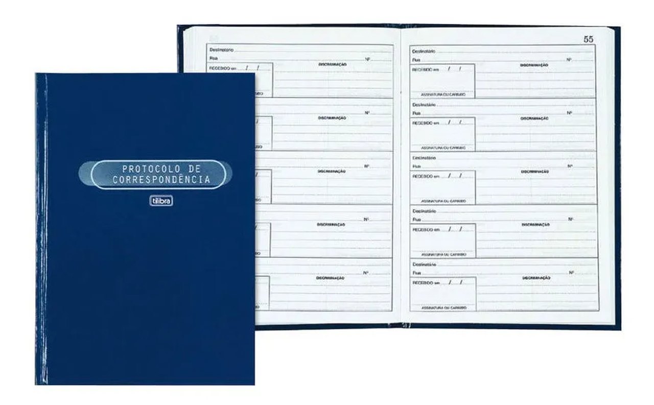 Livro Protocolo Correspondência 52 Folhas 1/4 Tilibra - Papelmax Papelaria Livro Protocolo Correspondência 52 Folhas 1/4 Tilibra - Papelmax Papelaria